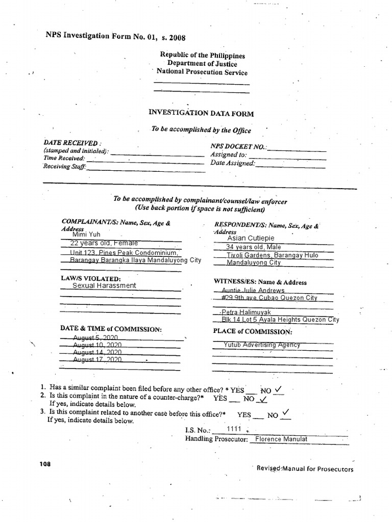 Signed - Investigation Data Form | PDF
