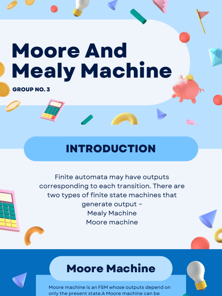 TOC Moore and Mealy Machine | PDF | Digital Electronics | Electronic Engineering