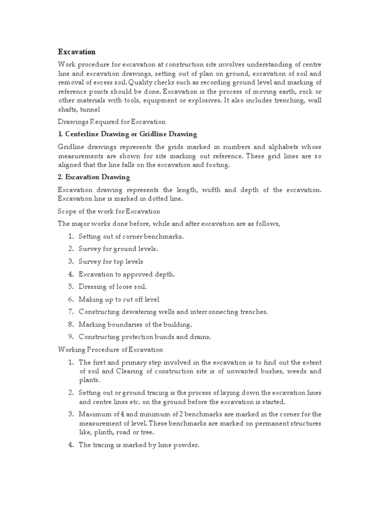 Excavation Notes | PDF | Loader (Equipment) | Dredging