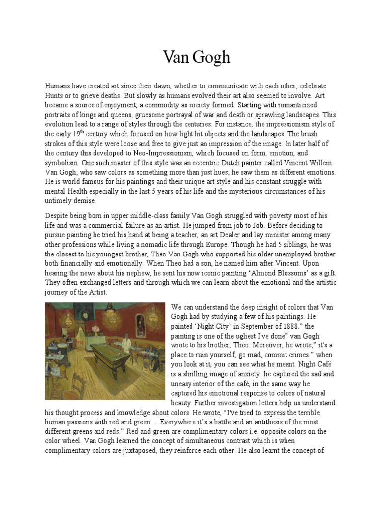 Van Gogh | PDF | Vincent Van Gogh | Paintings