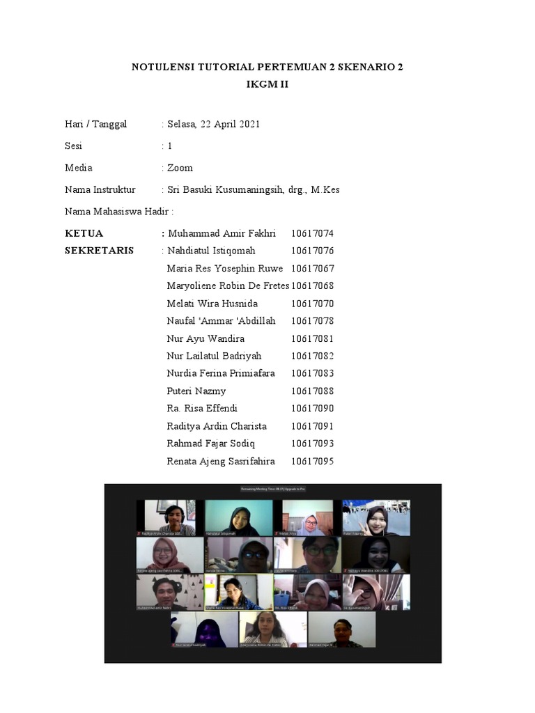 Notulensi Skenario 2 Ikgm 2 | PDF | Bisnis | Kesehatan Holistik