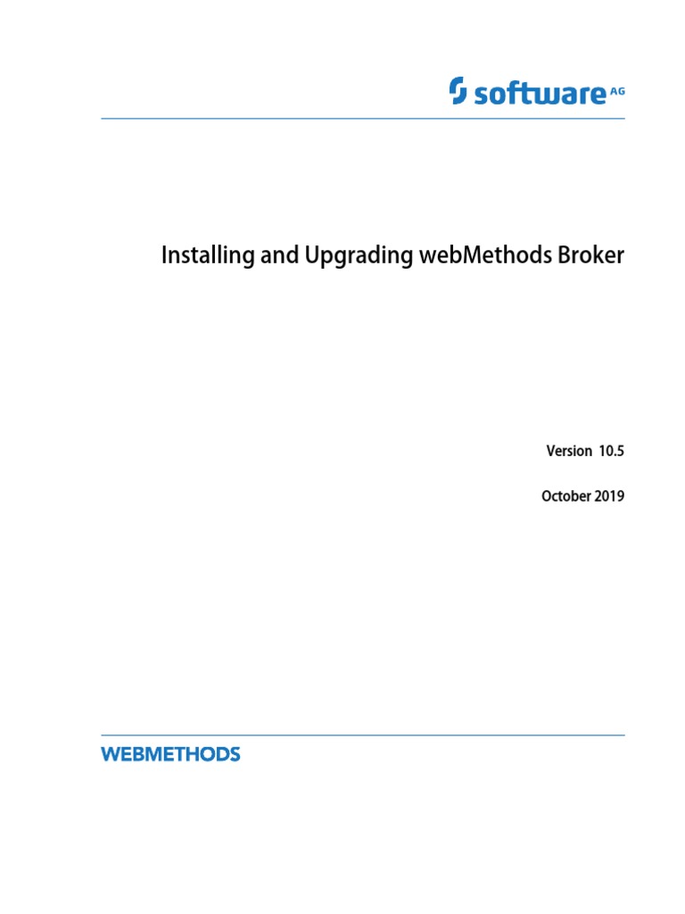 Installing and Upgrading Webmethods Broker | PDF | Installation ...
