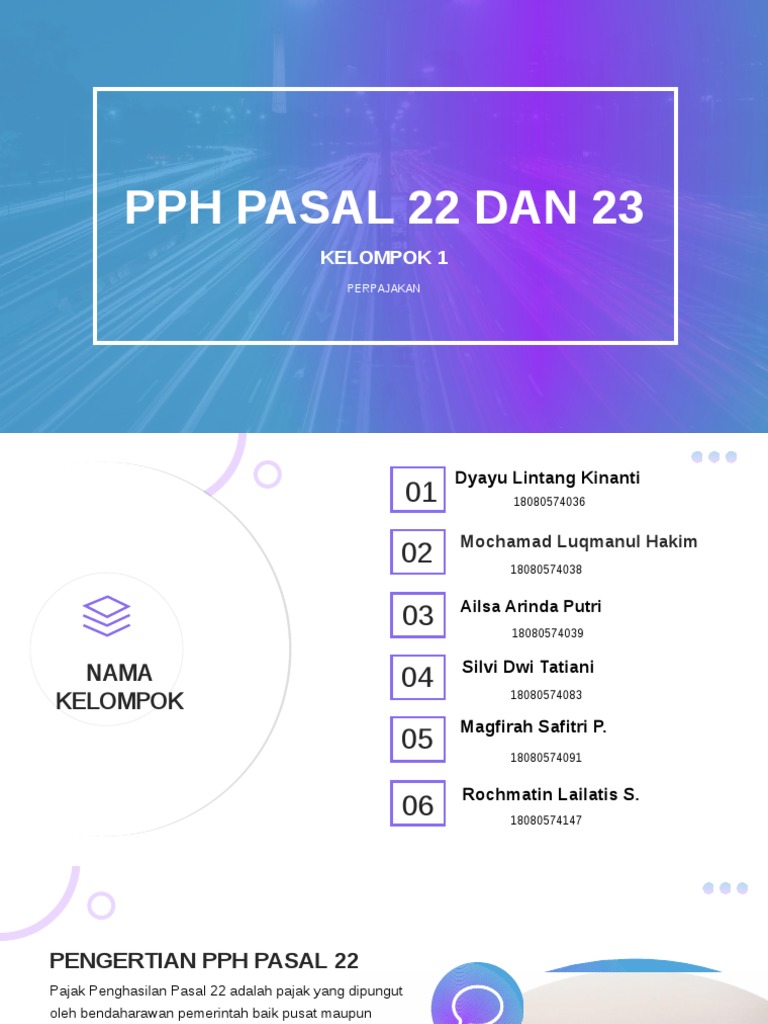PPH 22 Dan 23 Kel. 1 | PDF