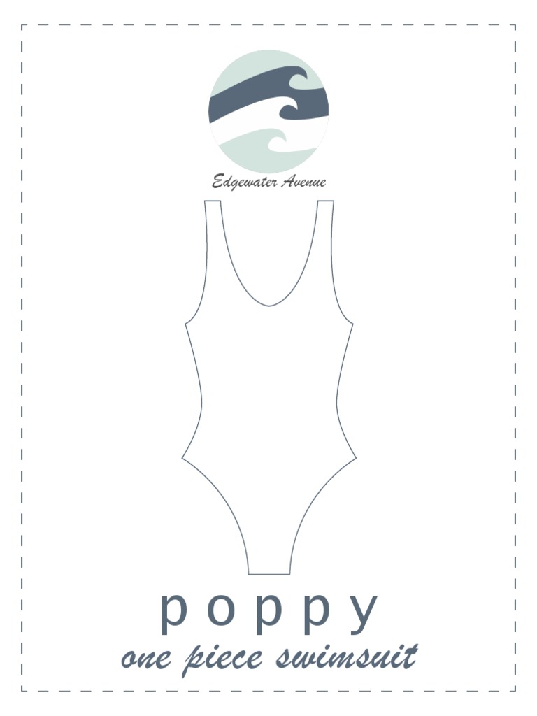 Poppy One Piece PDF Edgewater Avenue | PDF | Textiles | Sewing