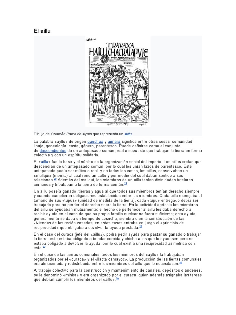 El Ayllu | PDF | Imperio Inca | Andes