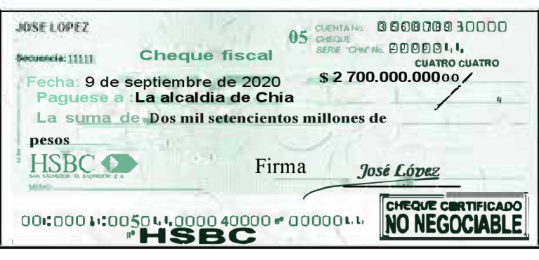 Cheque No Negociable | PDF