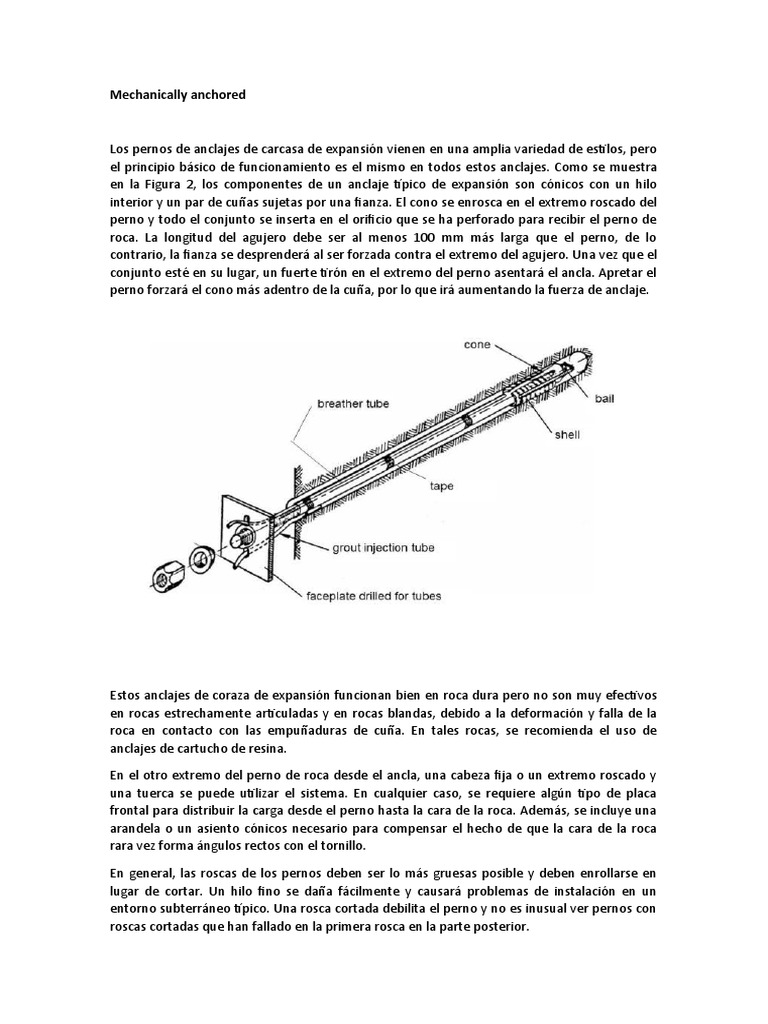 Mechanically Anchored - Grouted Dowels | PDF | Tornillo