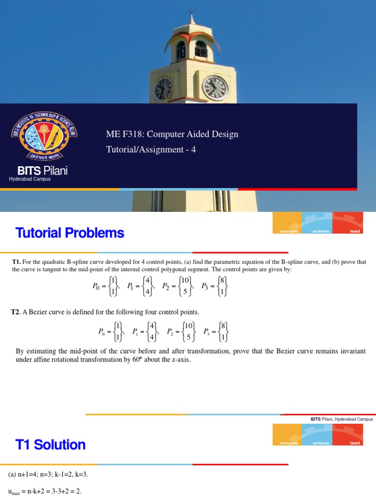 BITS Pilani: ME F318: Computer Aided Design Tutorial/Assignment - 4 ...