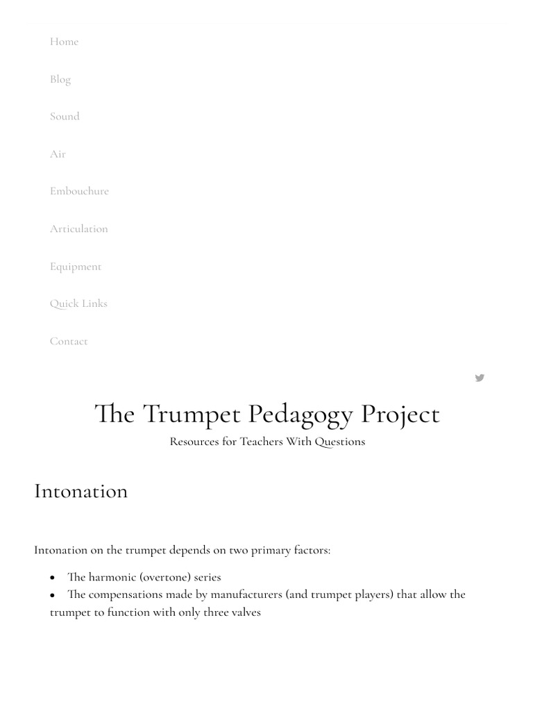 The Trumpet Pedagogy Project: A Guide to Intonation and Fingering ...
