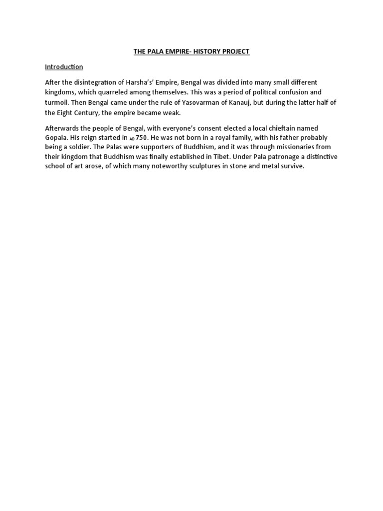 History of the Pala Empire | PDF | History