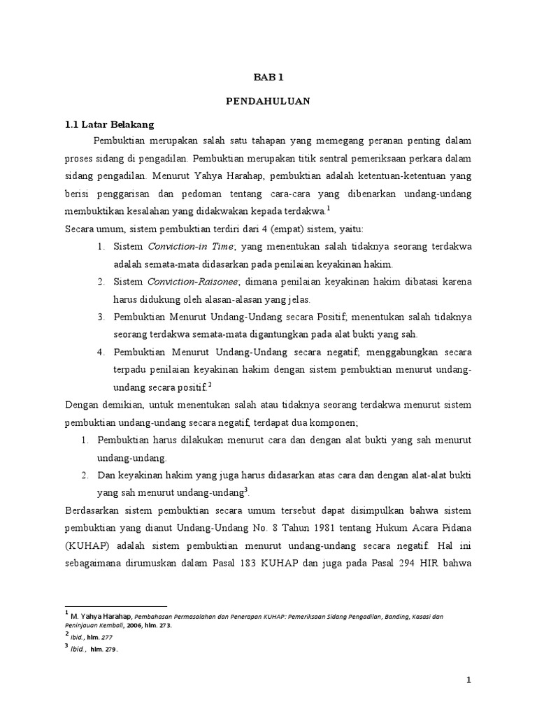 Alat Bukti Dalam Acara Pidana | PDF