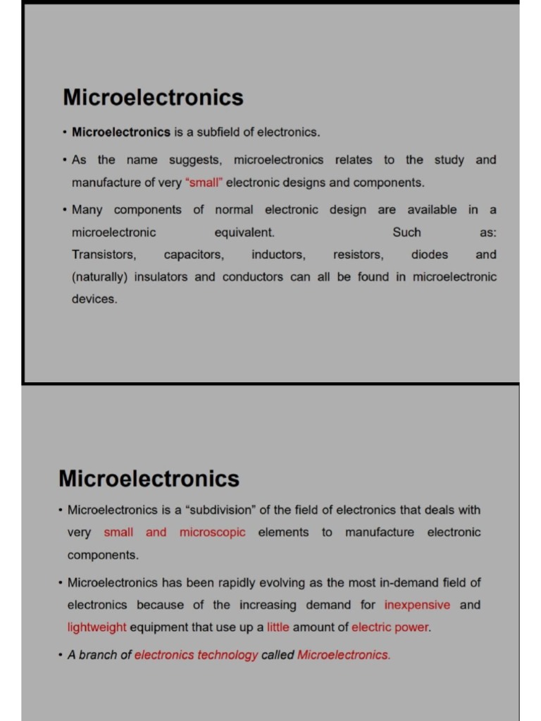 Microelectronics | PDF
