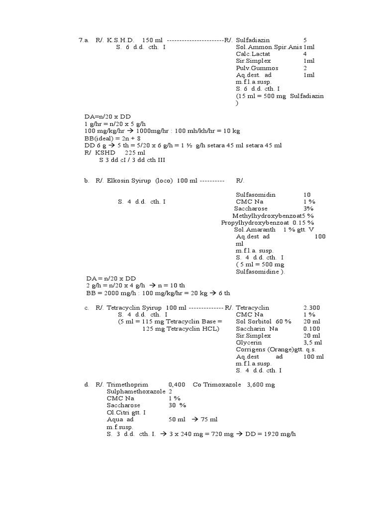Latihan Resep | PDF | Drugs | Medical Treatments