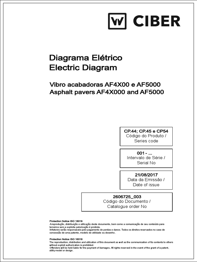 VA-01 - Diagrama Eletrico AF 4500 - VIBRO ACABADORA | PDF | Ciência da ...