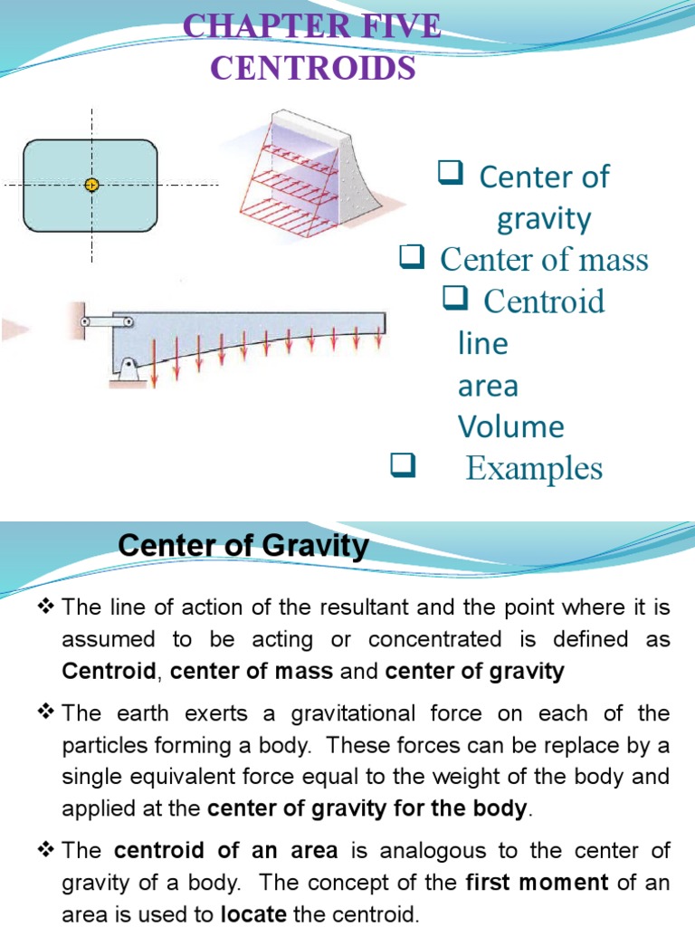 Mechanics I (Statics) Ch-5 | PDF | Center Of Mass | Mass