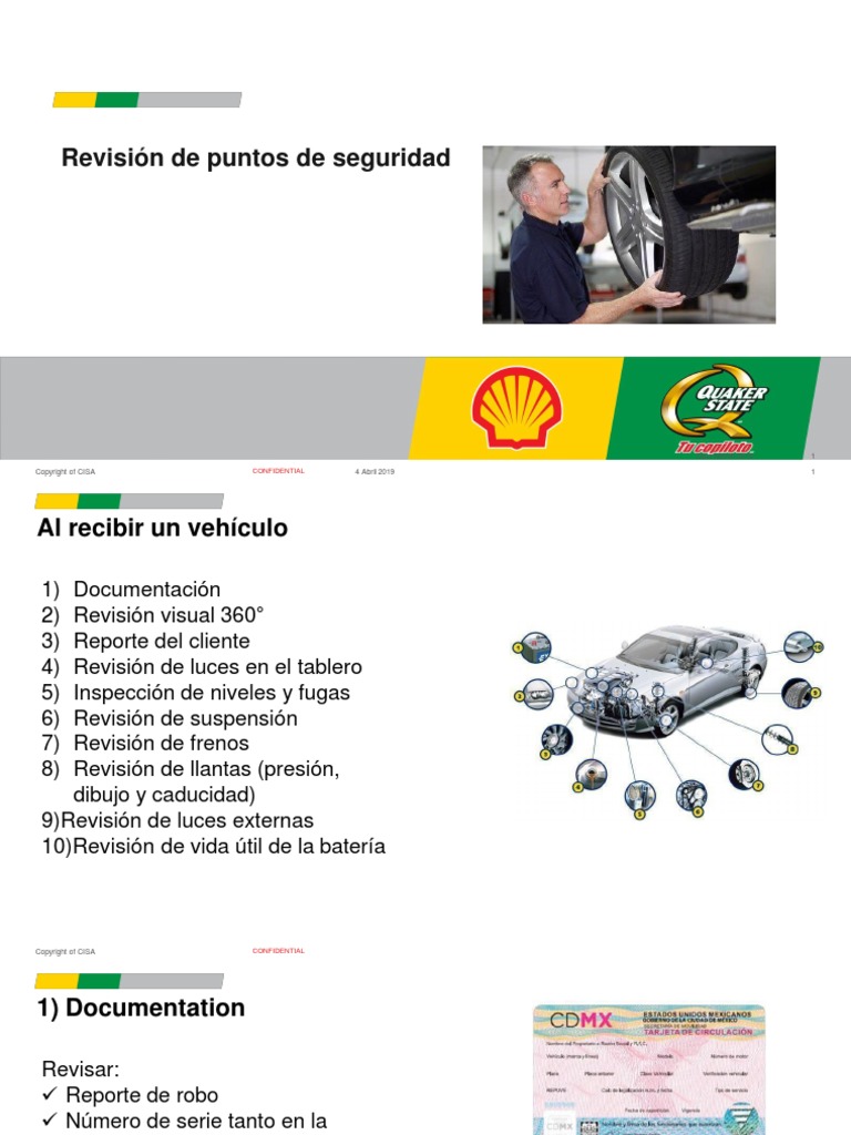 Revision Puntos de Seguridad | PDF | Vehículo de motor | Industria ...