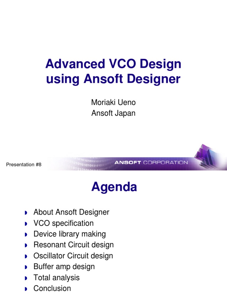 Advanced VCO Design Using Ansoft Designer | Download Free PDF | Amplifier | Electronic Circuits
