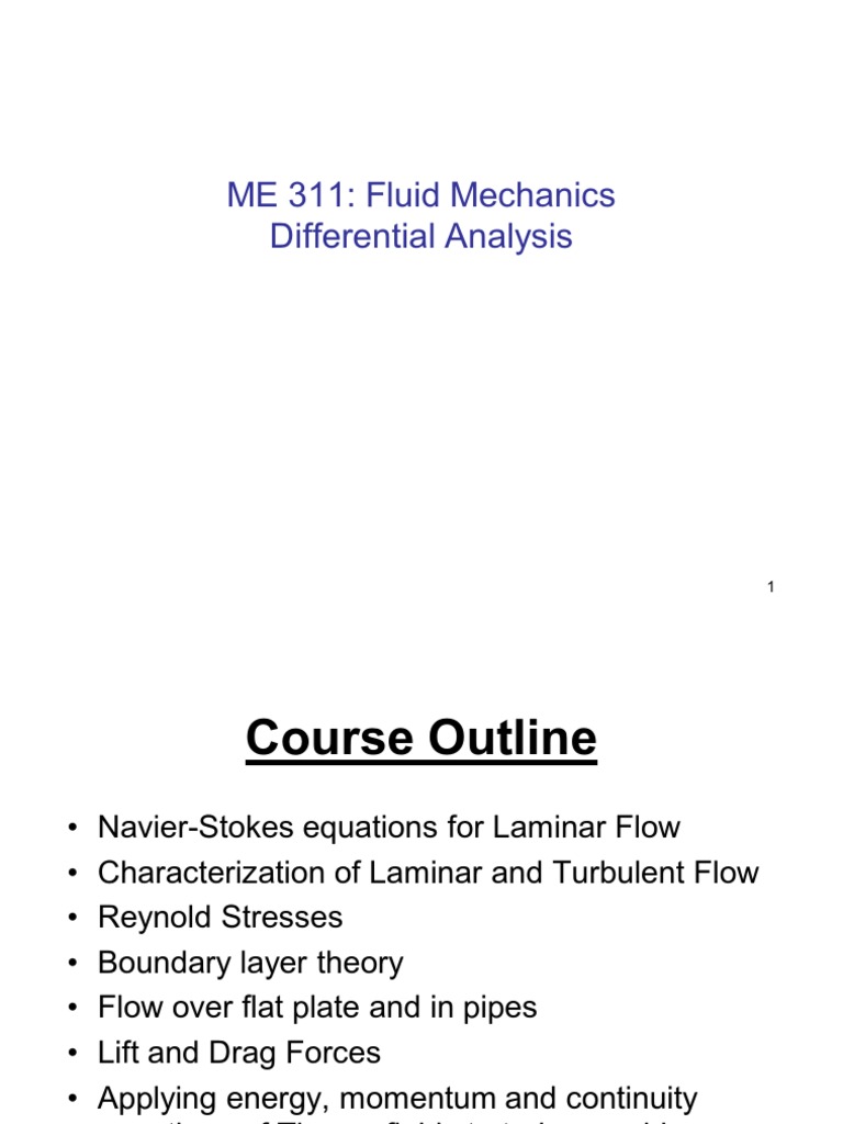 Ch-6 Differential Analysis of Fluid Flow | PDF | Navier–Stokes ...