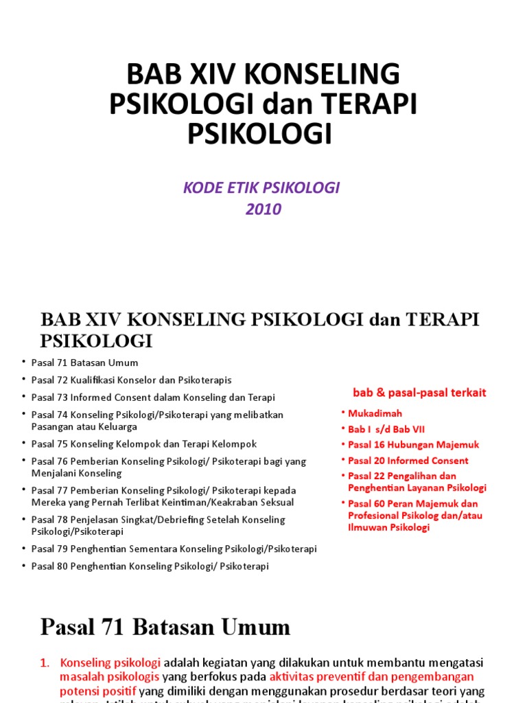 Informed Consent dalam Konseling Psikologi | PDF