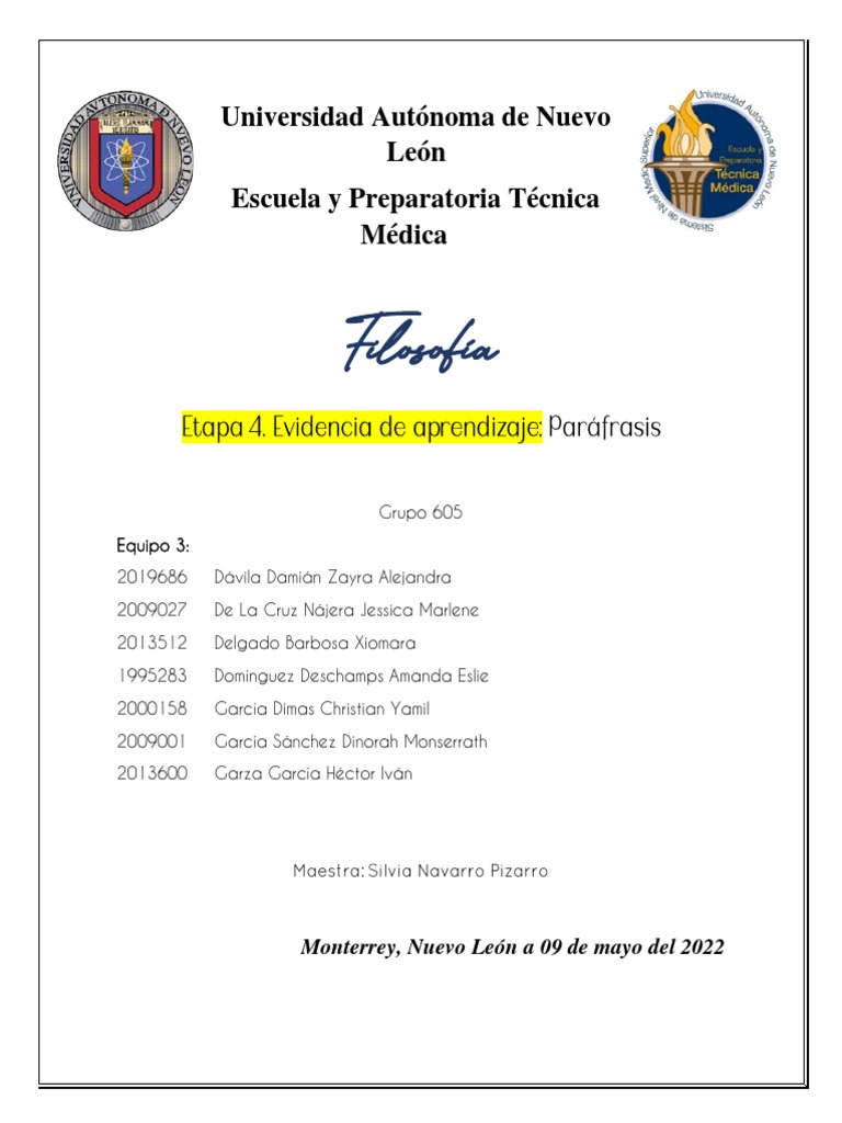 Equipo 3 - E4 EV4 - FILO | PDF | Conocimiento | Metafísica