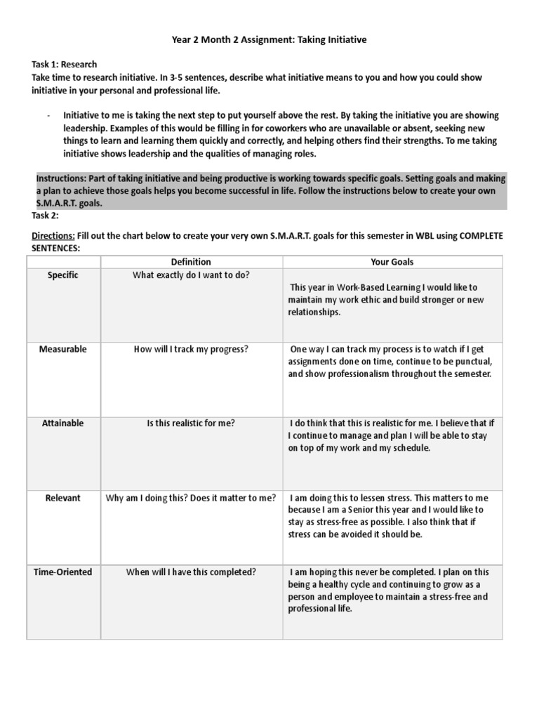 Initiative Worksheet | PDF | Leadership | Behavior Modification