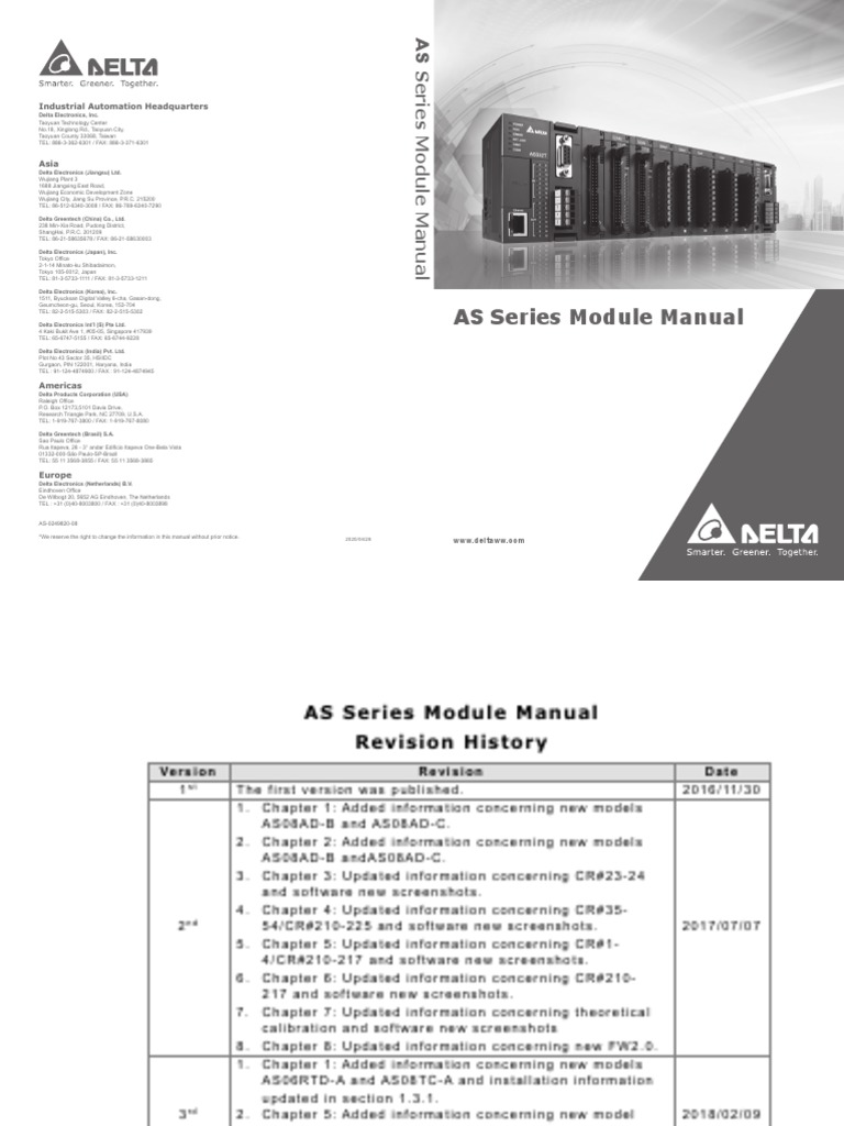 As - Series MANUAL AS SERIE DELTA | PDF | Programmable Logic Controller | Subroutine