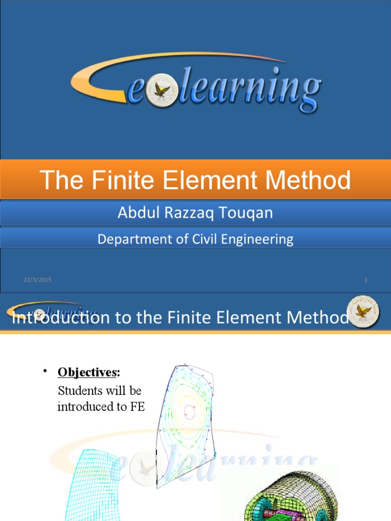 The Finite Element Method: Abdul Razzaq Touqan | PDF | Finite Element ...