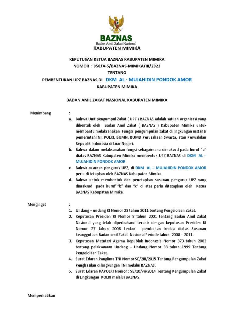 SK Upz Tahun 2022 | PDF