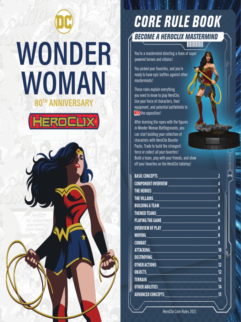 Heroclix Revised Rulebook 2021 | PDF | Wonder Woman | Gaming