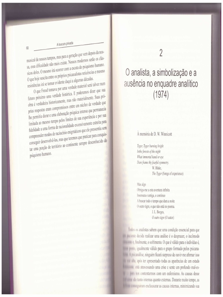 André Green - A Loucura Privada (A Partir Do Cap. 2) | PDF