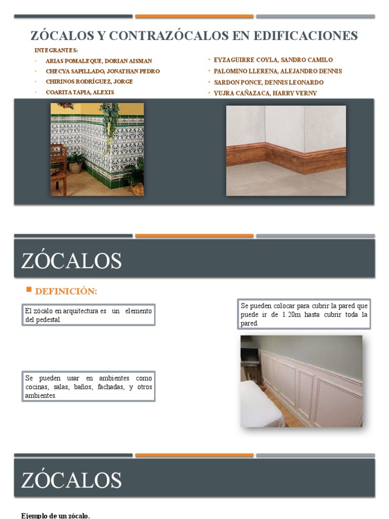 Zocalos y Contrazocalos en Edificaciones | PDF | Pintar | Materiales