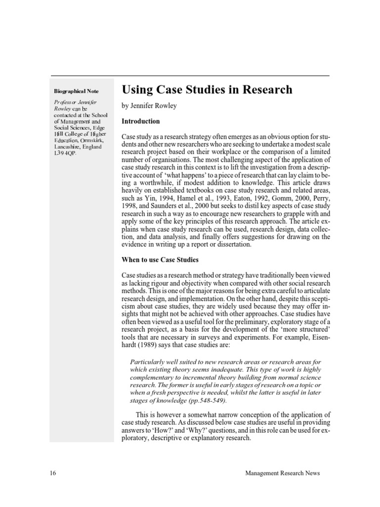 Using Case Study in Research | PDF | Validity (Statistics) | Case Study