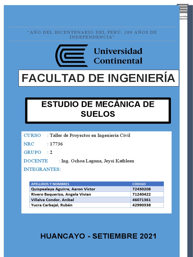Estudio de Mecanica de Suelos | PDF | Fundación (Ingeniería) | Mecánica de suelos