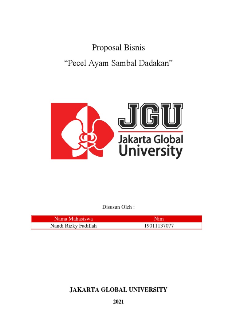 Tugas 1 - Proposal Studi Kelayakan Bisnis-Nandi Rizky | PDF