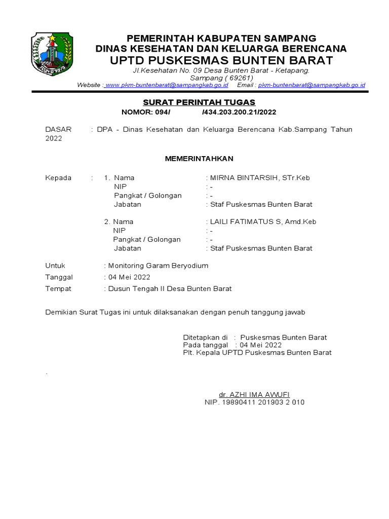 Uptd Puskesmas Bunten Barat: Pemerintah Kabupaten Sampang Dinas ...