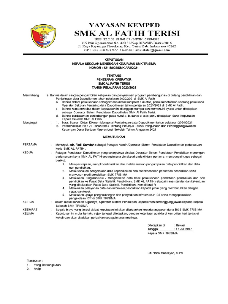 SK Operator SMK | PDF