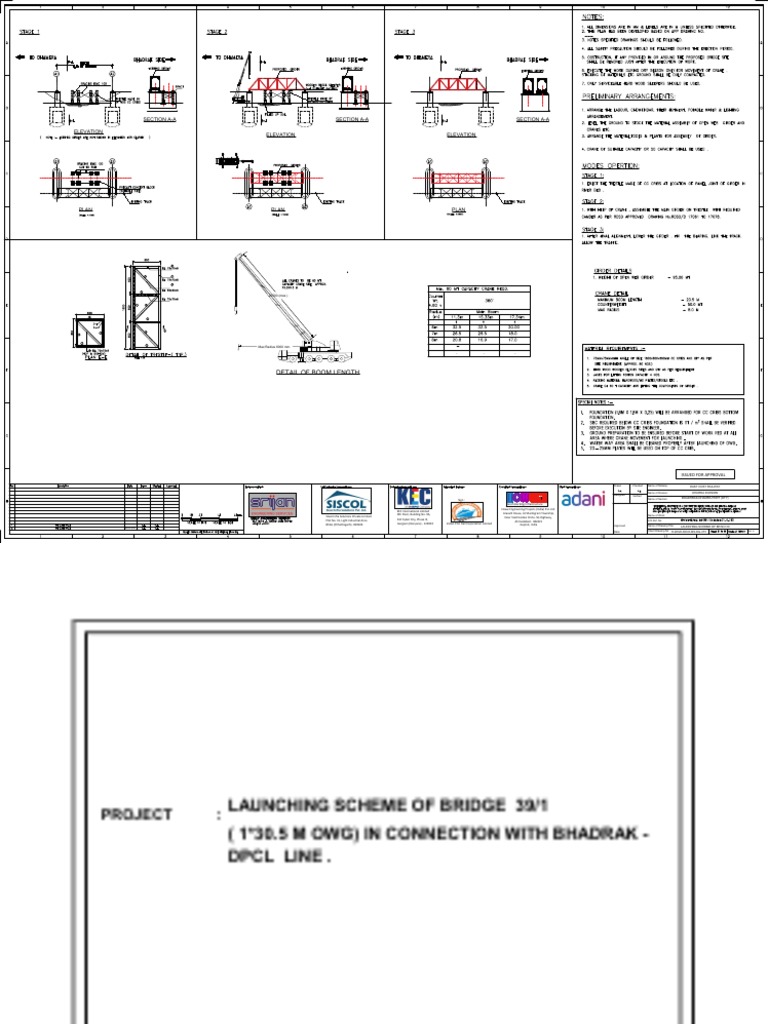 Launching Scheme Br. 39& Design | PDF | Stress (Mechanics) | Young's ...