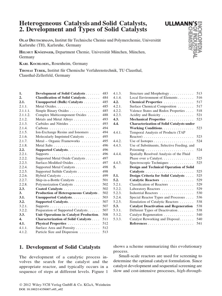 Developed and Types of Solid Catalysts | PDF | Catalysis | Zeolite