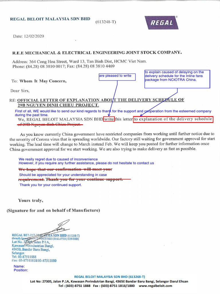 Official Letter Factory Shutdown | PDF