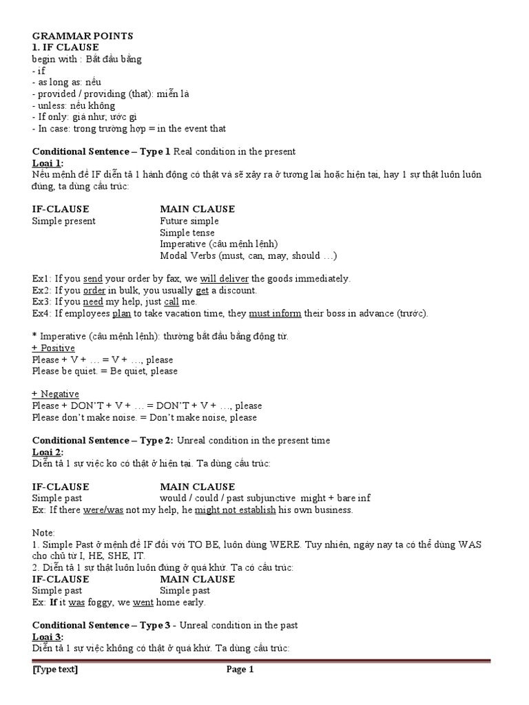 Grammar Points Updated Lần 1 | PDF | Grammatical Tense | Syntax