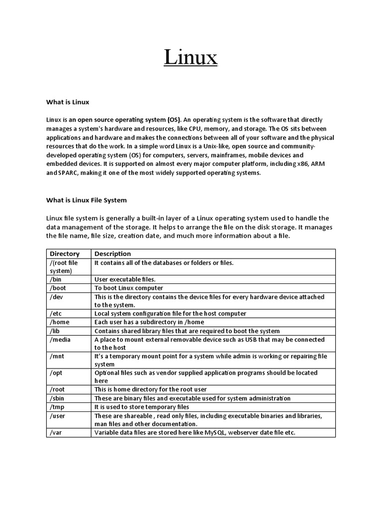 Linux Documentation | Download Free PDF | Operating System | Computer File