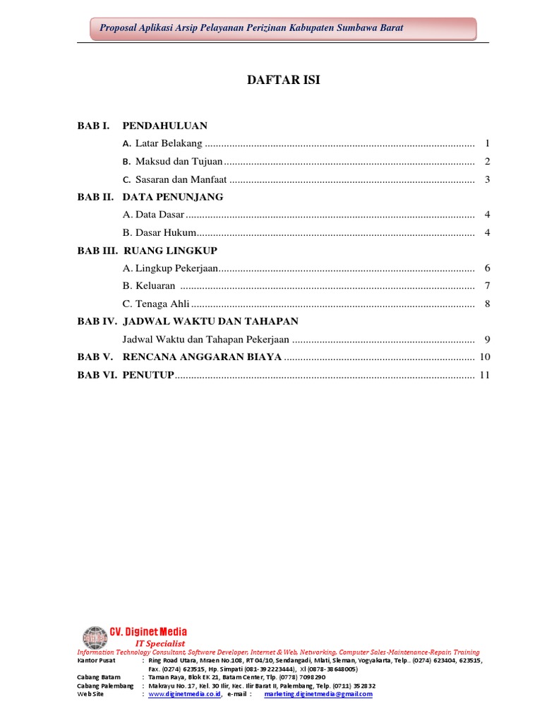 Proposal Arsip Sumbawa Barat | PDF