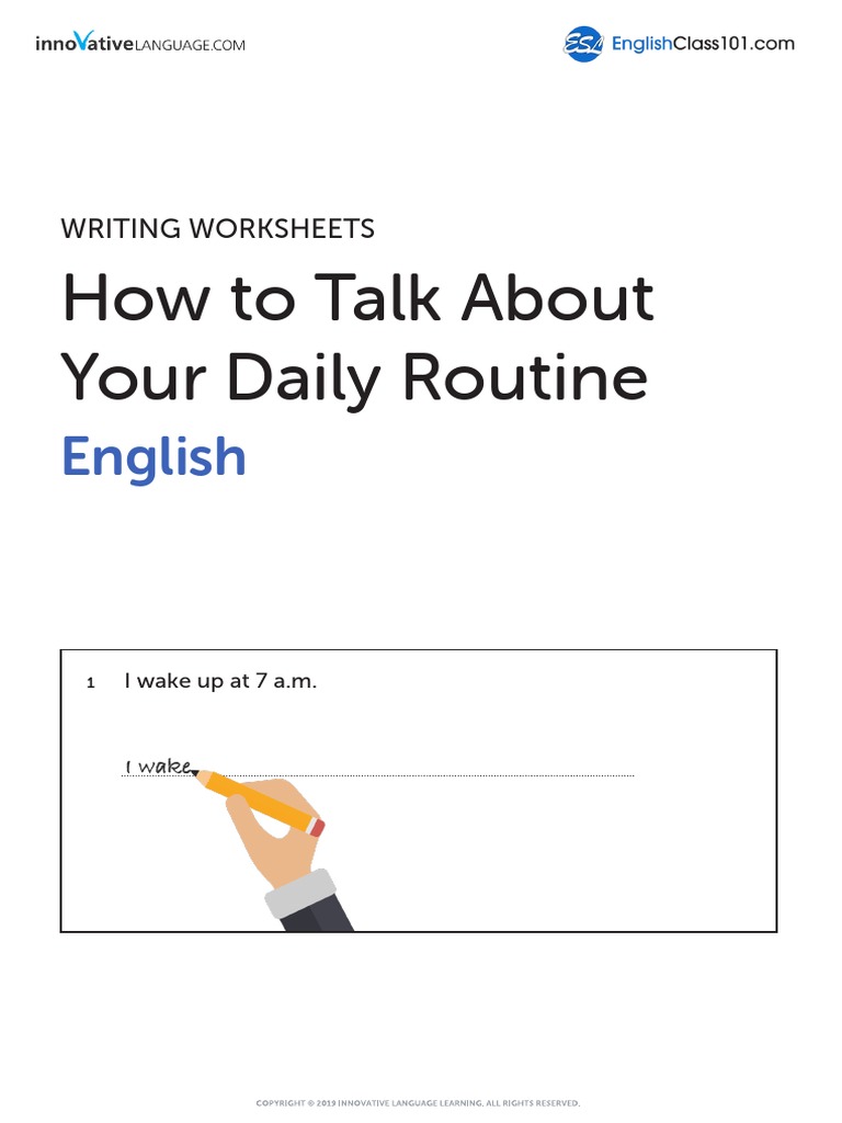 Daily Routine in English | PDF | Language Arts & Discipline