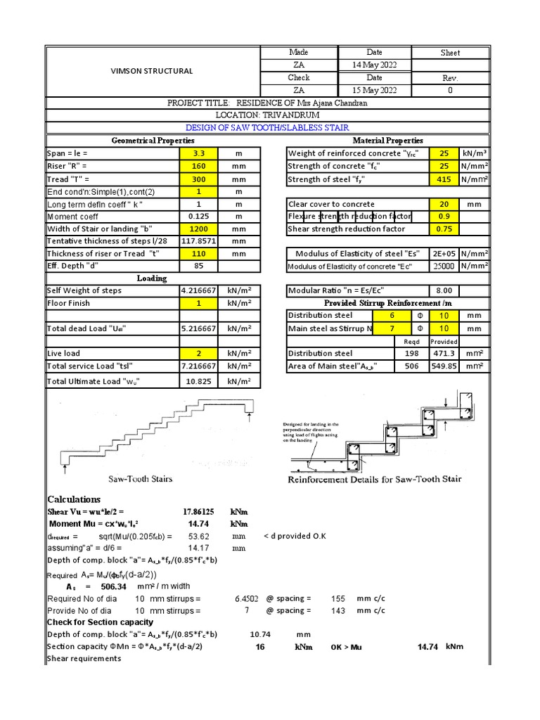 Geometrical Properties Material Properties: Design of Saw Tooth ...