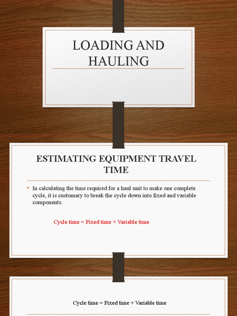 Loading and Hauling | PDF | Loader (Equipment) | Transport