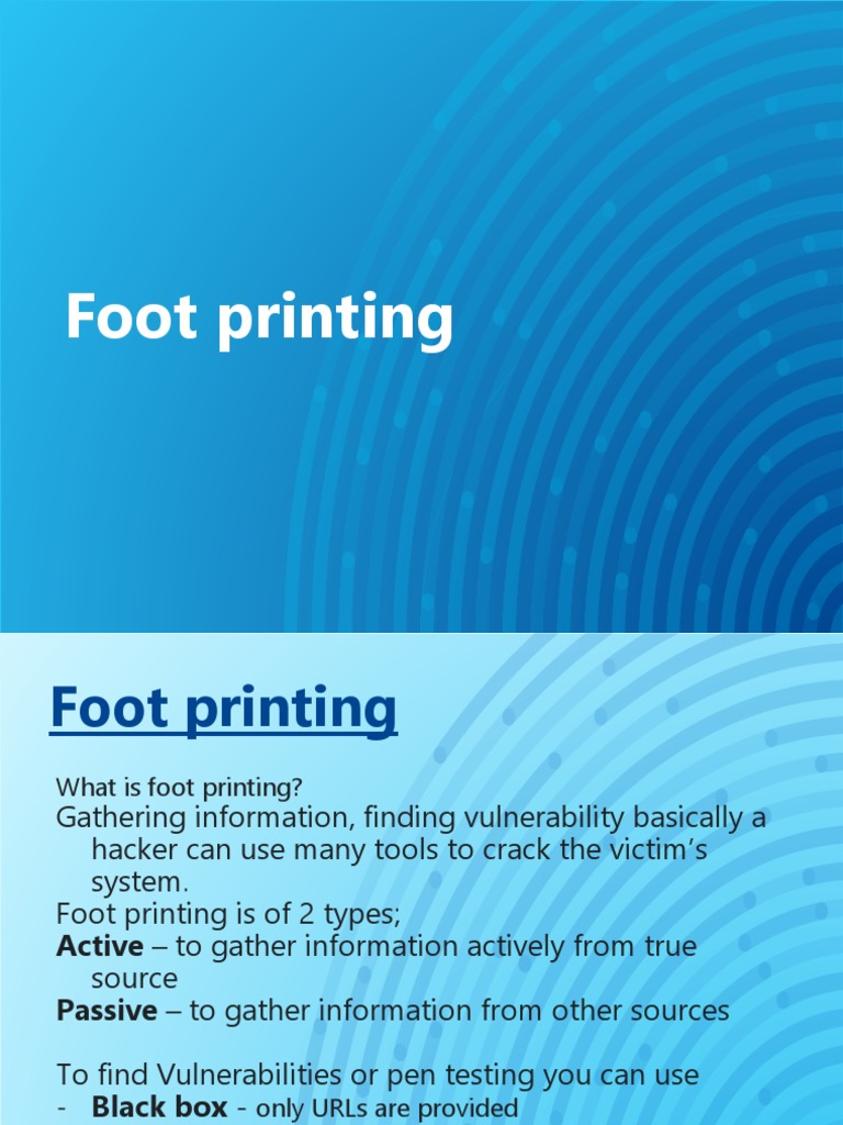 Foot Printing | PDF | Computer Networking | Security Engineering