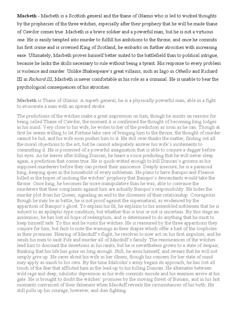 Macbeth SEMINAR | PDF | Macbeth