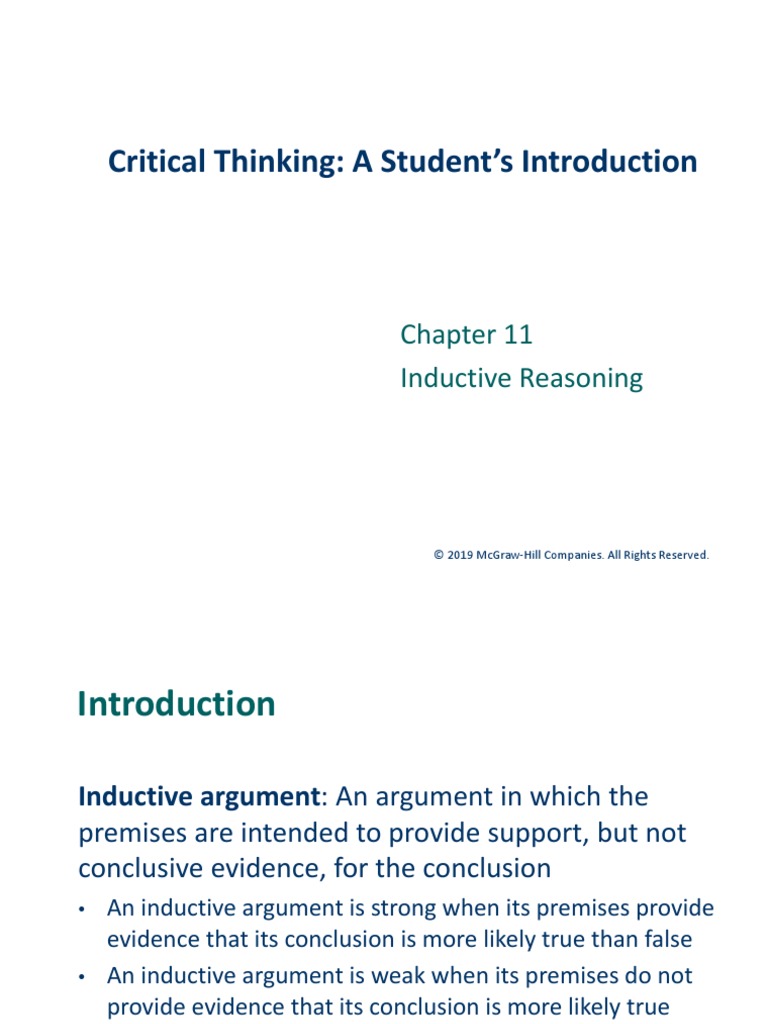 Chapter 11 - Inductive Strength | PDF | Inductive Reasoning | Argument