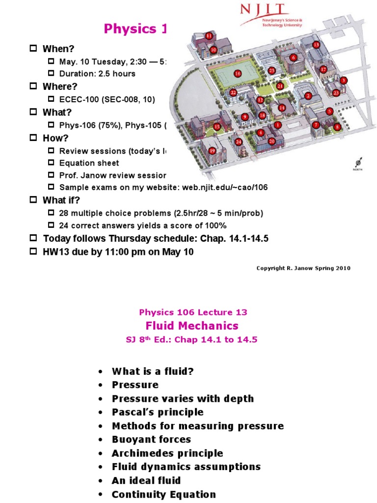 Physics106 Lecture13 | PDF | Buoyancy | Pressure