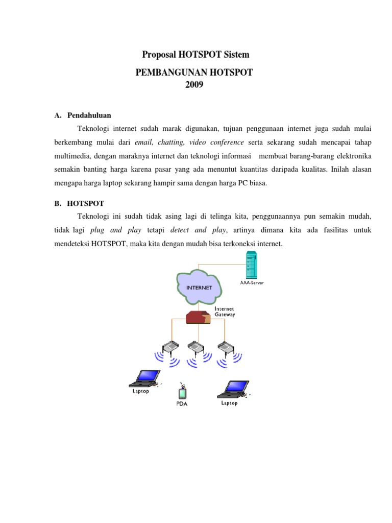 Proposal Pembangunan Hotspot | PDF